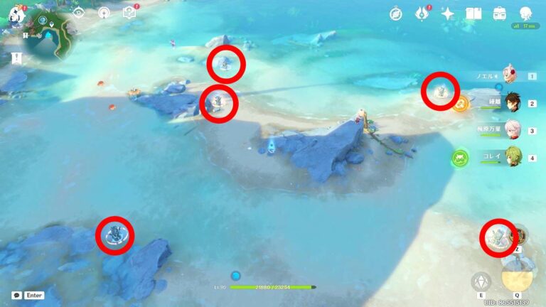 原神★新フォンテーヌ科学院・北西海辺 5つの水元素石碑and水量探測クリスタルギミック! | こーちゃんのゲーム部屋
